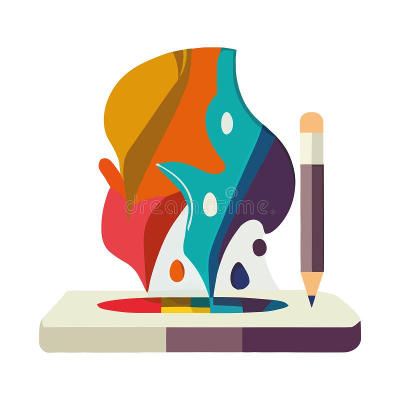 Work Art Painted and Pencil Stock Vector - Illustration of vector ...