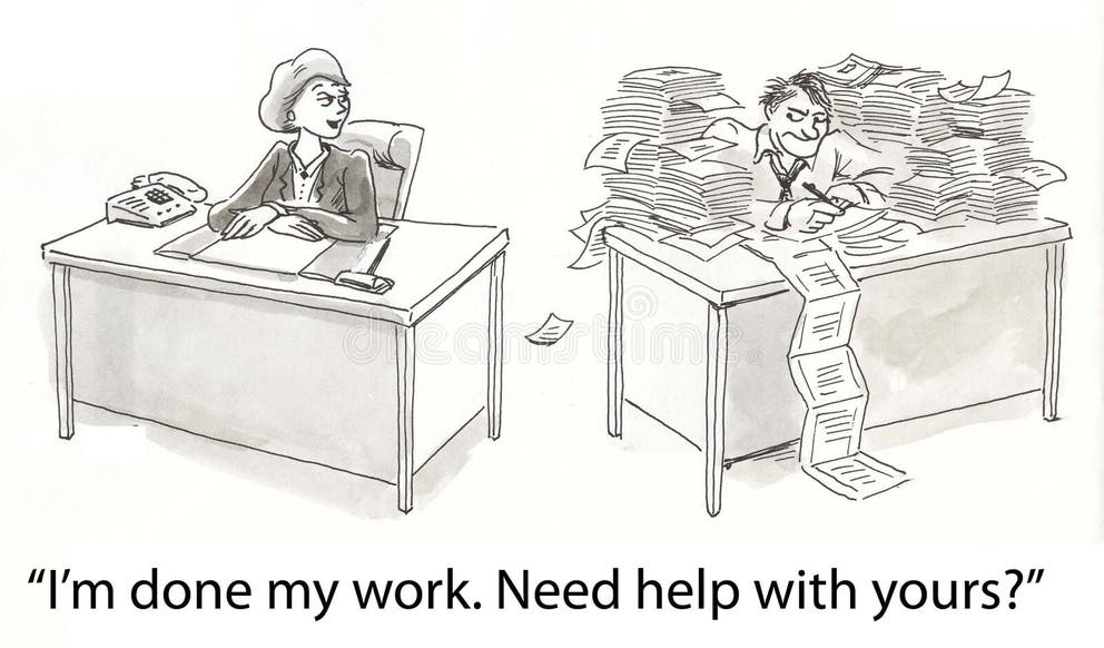 Work assistance stock illustration. Illustration of completed - 23630666