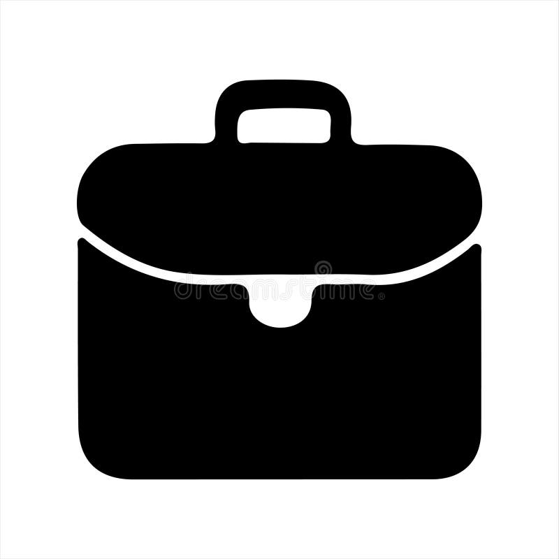 A Work Bag Icon Silhouette is a Simple, Solid-color Depiction of a ...