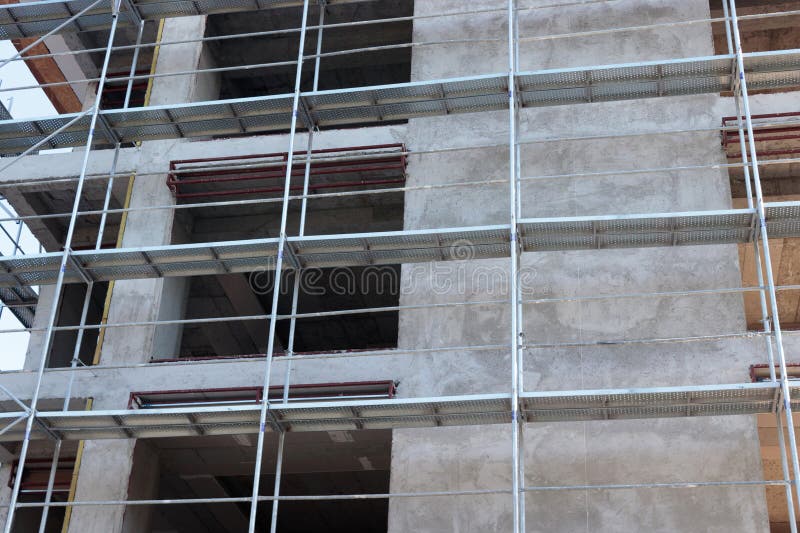 Work is Being Done on the Construction of a New Building. they Use ...