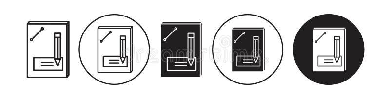 Work Book Icon Vector Set Collection for Web Stock Vector ...