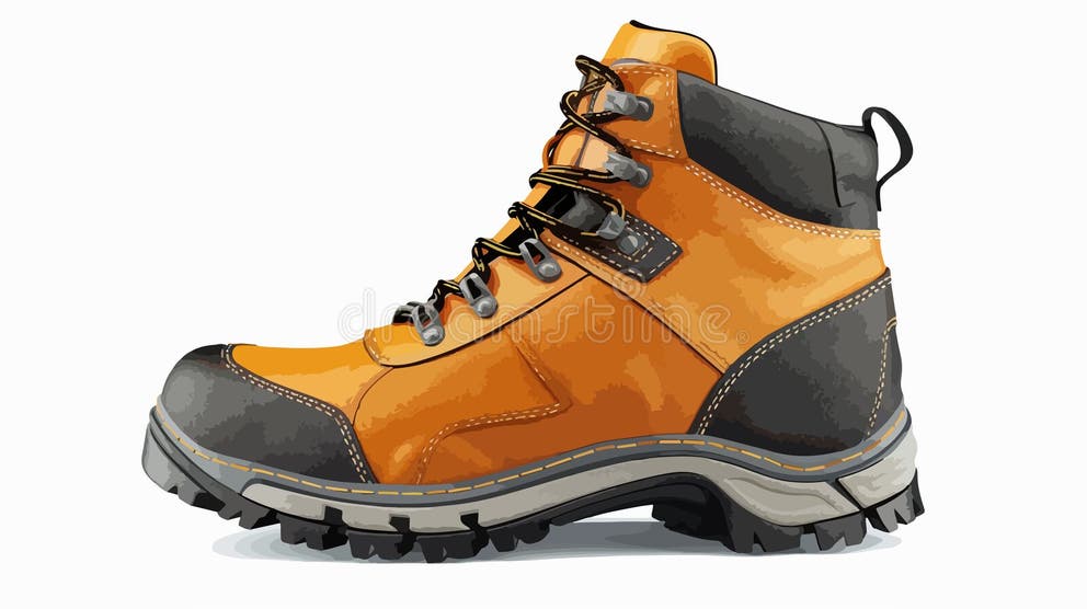 Professional Work Boot Illustration on White Background Stock Vector ...