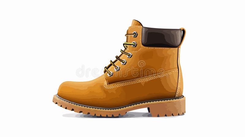 Professional Work Boot Illustration on White Background Stock Vector ...