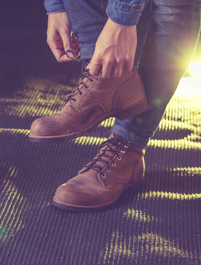 Work boot stock image. Image of leather, fashion, combat - 59499527