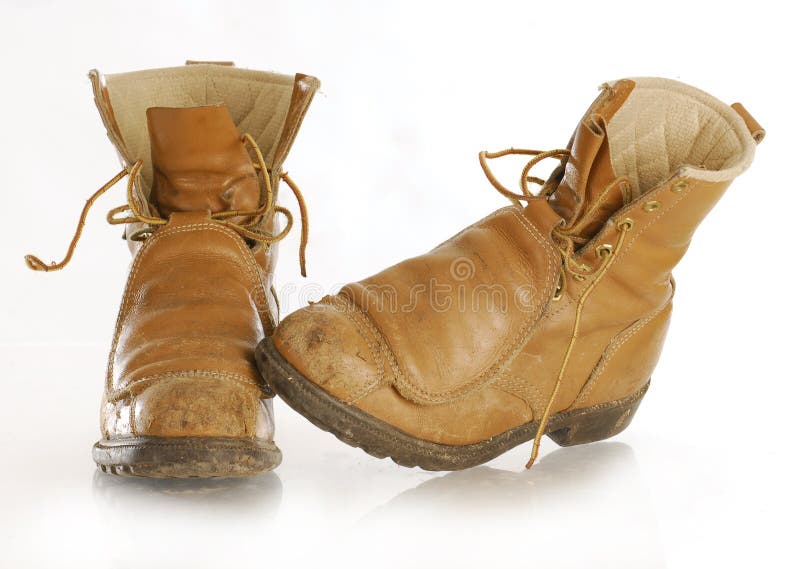 Side View of a Pair of Cowboy Boots with Spurs Stock Image - Image of ...