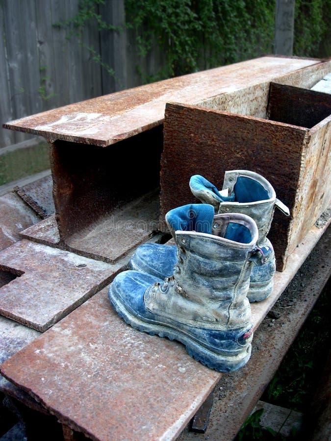 Work boots stock photo. Image of rust, building, boot, construction ...