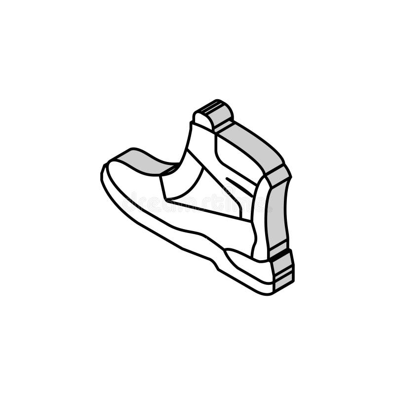 Work Boots Civil Engineer Isometric Icon Vector Illustration Stock ...