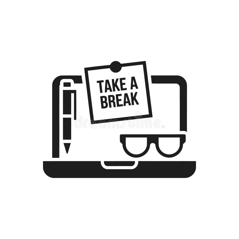 Work Break Reminder Rest Icon Stock Vector - Illustration of wellness ...