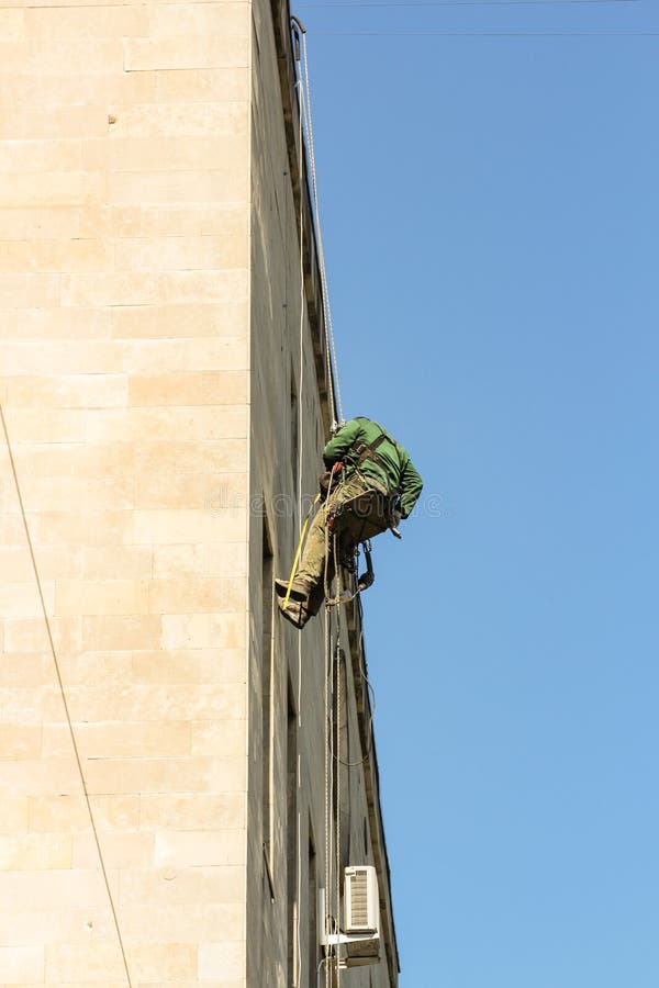 Work building climbers. editorial photography. Image of professional ...