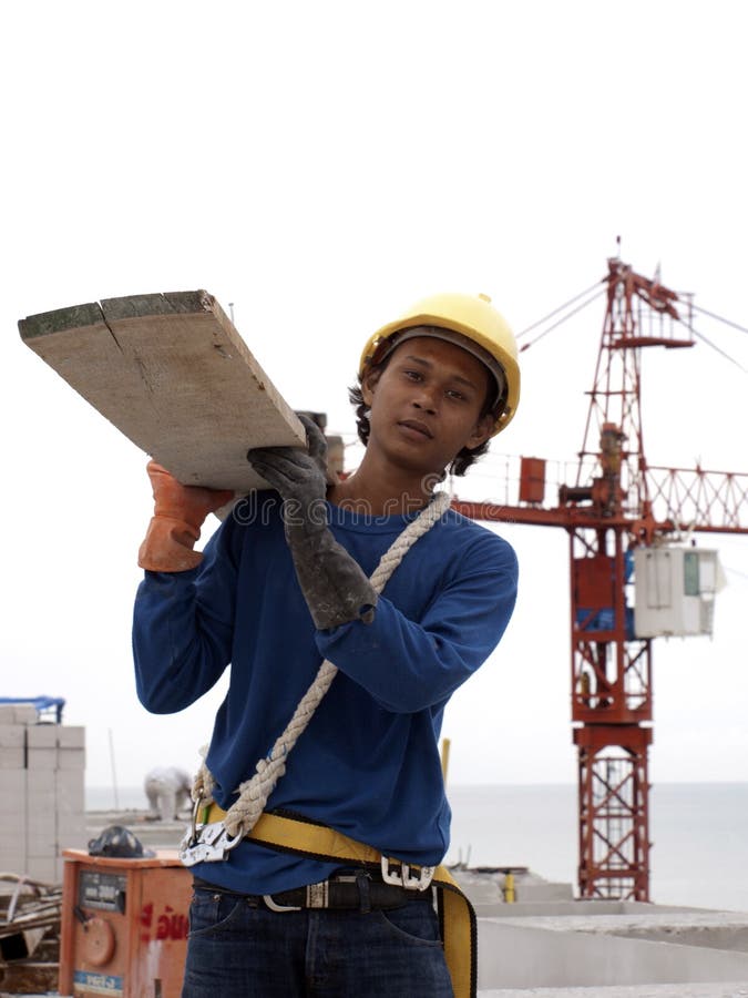 The Work Builds of Thai Man , Stock Photo - Image of helmet, face: 15605046