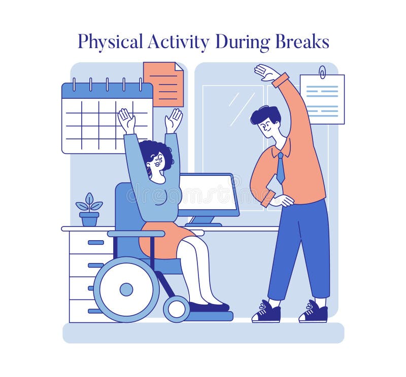 Work Burnout Prevention. Flat Vector Stock Vector - Illustration of ...