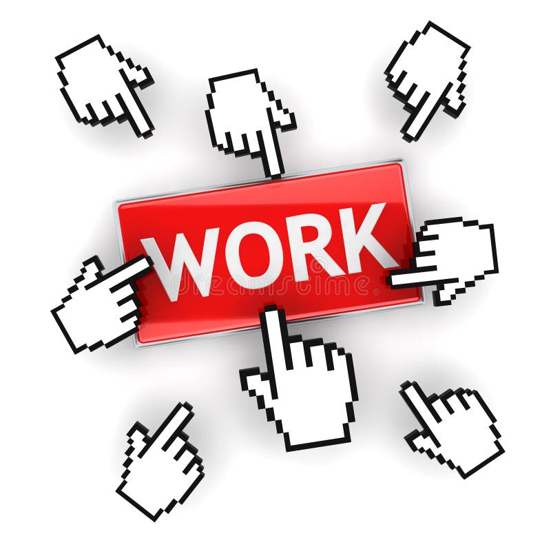 Work button stock illustration. Illustration of address - 19406277