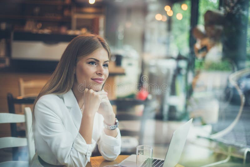 Work at cafe. stock photo. Image of person, glass, business - 122884200
