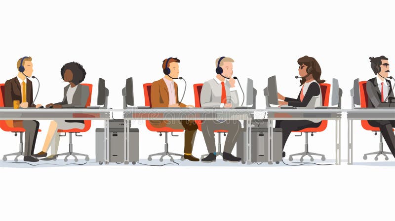 _Work Calls Business Communication Concept Stock Vector - Illustration ...