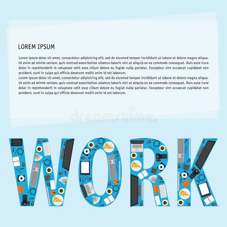 Work card template. stock vector. Illustration of equipment - 76284298