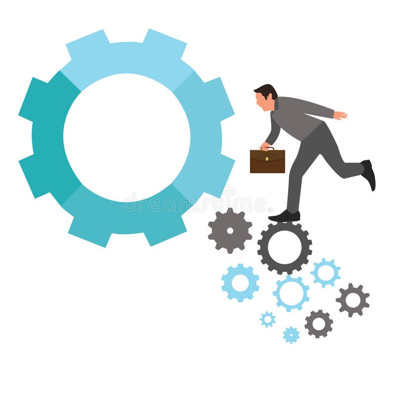 Stepping Up. Career Progression Stock Vector - Illustration of holding ...