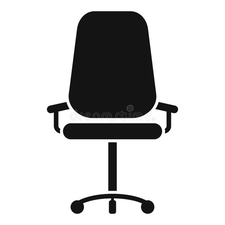 Work Chair Icon Simple Vector. Office Time Stock Vector - Illustration ...