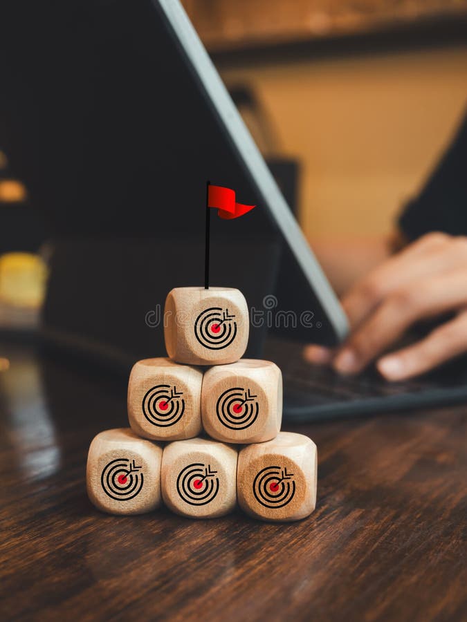 Work Challenge, Business Growth and Success Building Plan Concepts. Red ...