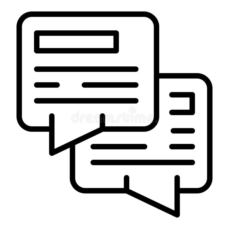 Work Chat Icon Outline Vector. Online Virtual Stock Illustration ...