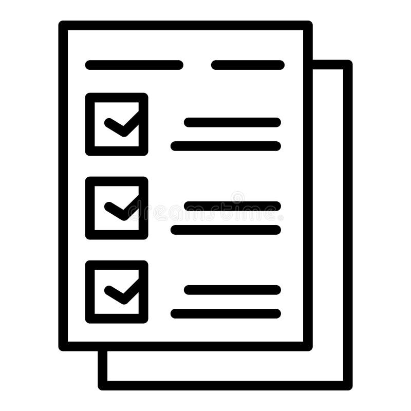 Work Checklist Icon Outline Vector. Check Clipboard Stock Vector ...