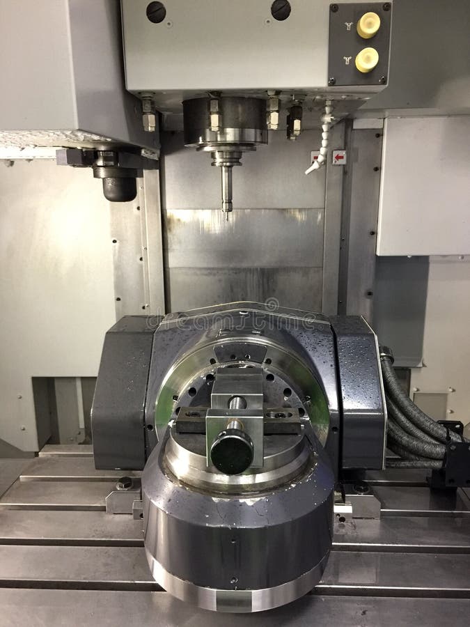 Work Clamp in CNC 5 Axis Machine Stock Photo - Image of fixture, close ...