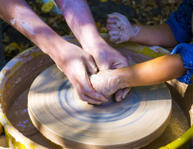 Work with clay stock photo. Image of closeup, skill, form - 74243576