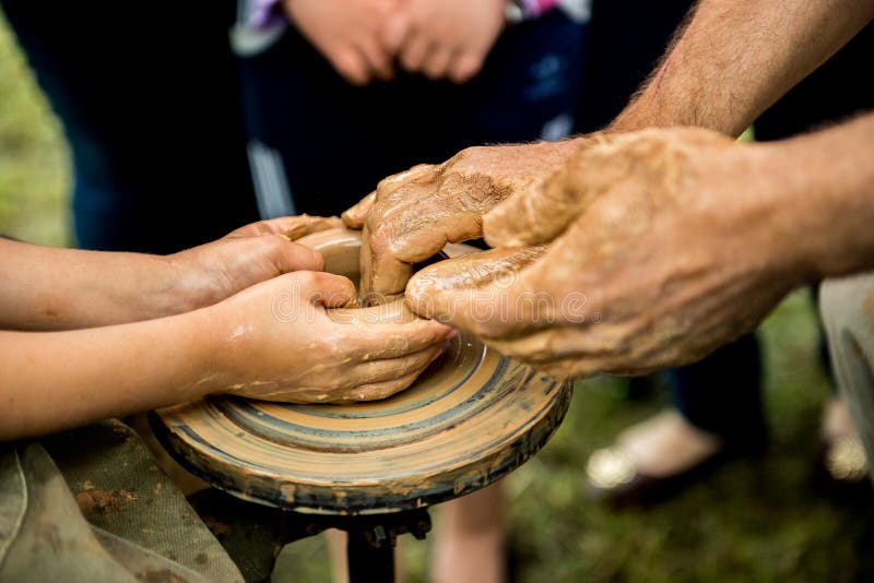 Work with clay stock photo. Image of handicraft, dirty - 73341200