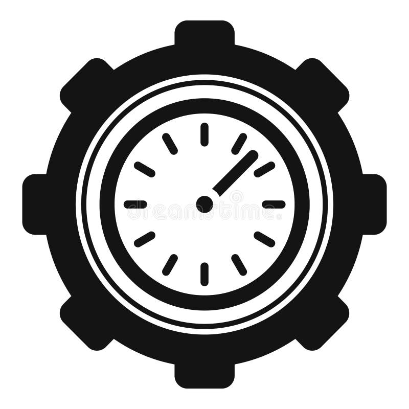Work Clock Icon Simple Vector. Work Time Stock Illustration ...