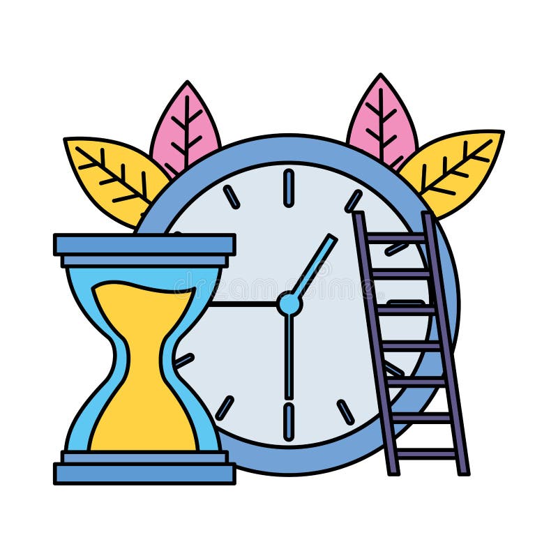 Work clock time stock illustration. Illustration of stack - 145774178