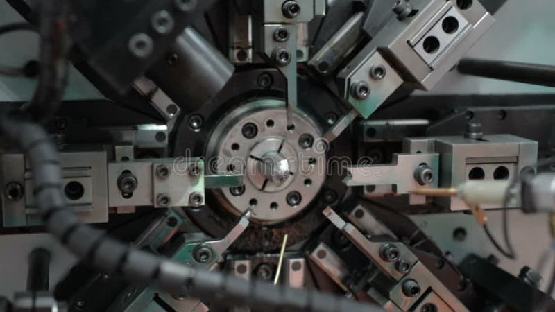 The Work of the CNC Mechanism Bending Machine. Manufacturing of a Wire ...