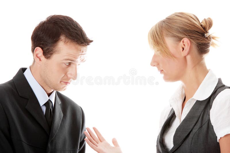 Two Business Colleagues Having an Argument Stock Image - Image of boss ...