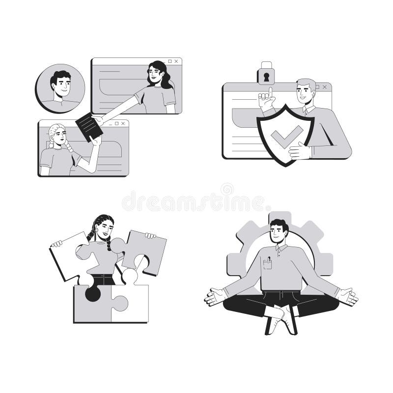 Line Drawings Communication Stock Illustrations – 1,013 Line Drawings ...