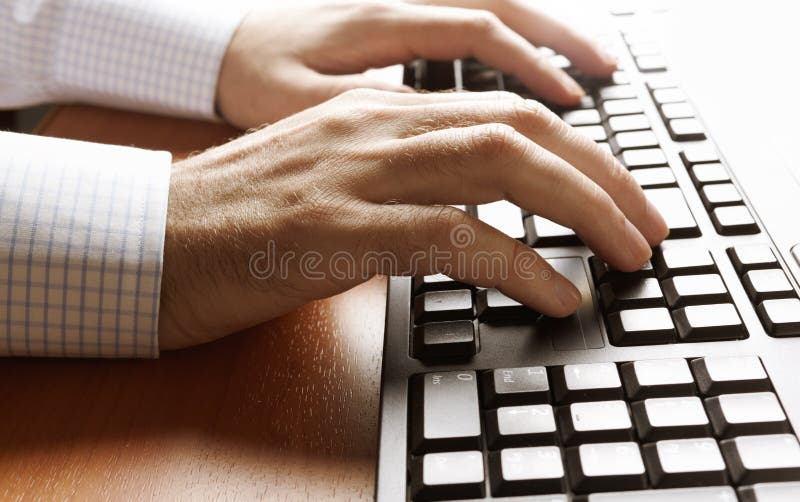 Hard typing on keyboard stock image. Image of data, danger - 29163569