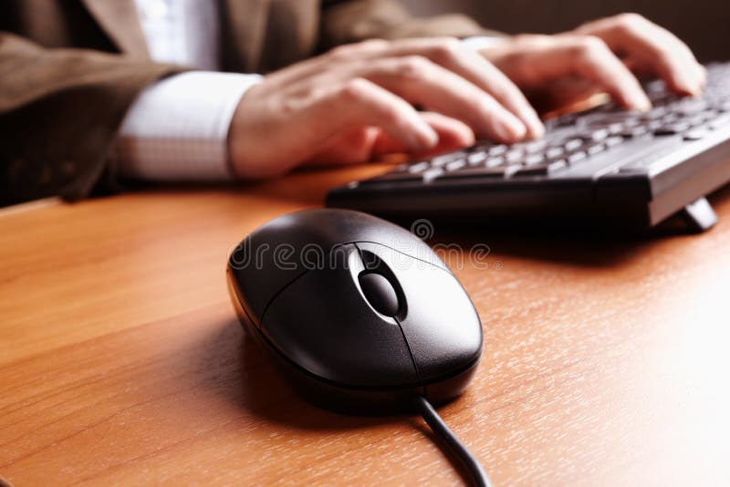 Work on computer stock photo. Image of technology, computer - 21970422