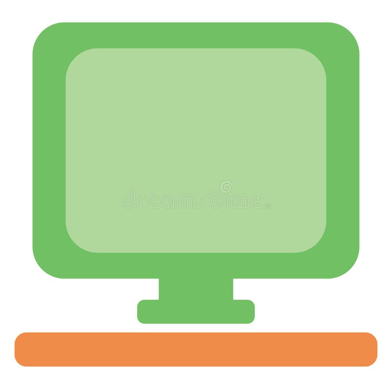Work computer, icon stock vector. Illustration of working - 261074052