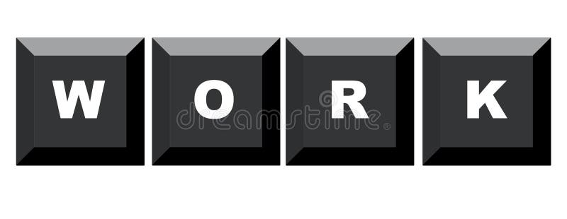 Work on computer keyboard stock illustration. Illustration of office ...