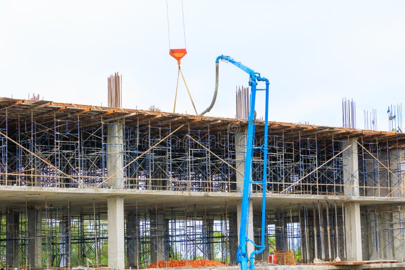 Work Construction in Building High Site Workplace Stock Image - Image ...