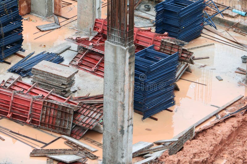 Work Construction in Building Site Workplace Top View Stock Image ...