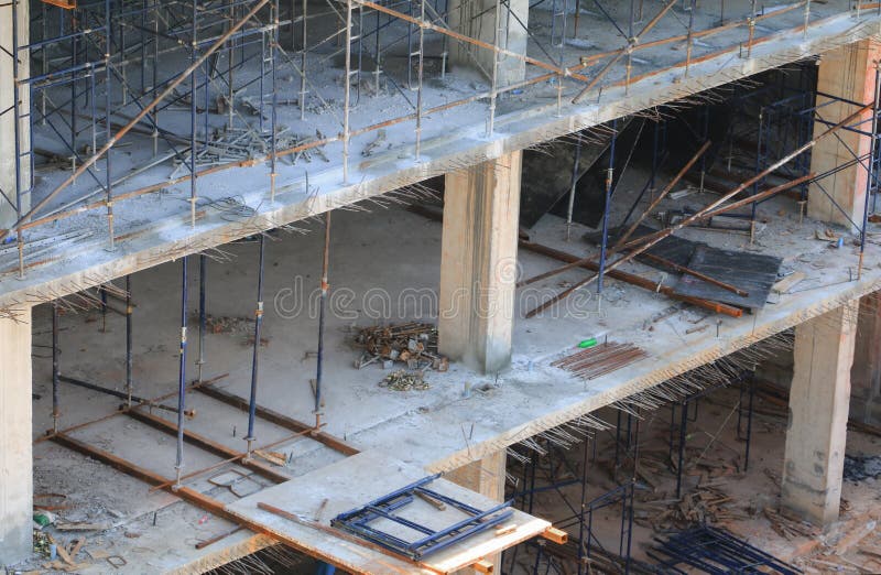 Work Construction Business in Building Site Workplace Stock Photo ...