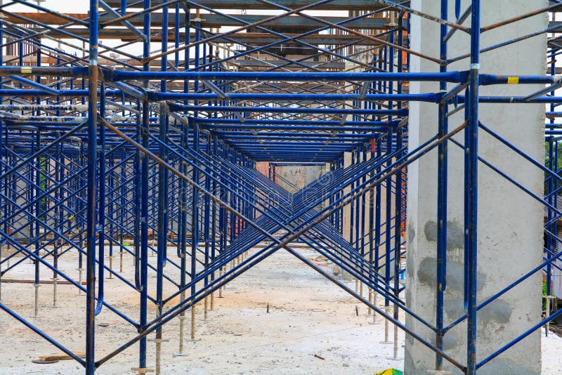Work Construction and Scaffold in Site Workplace Building Stock Photo ...