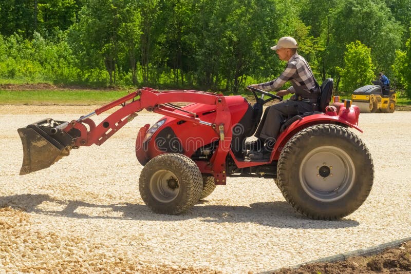Work on a Construction Site. Stock Photo - Image of bulldozer, dozer ...