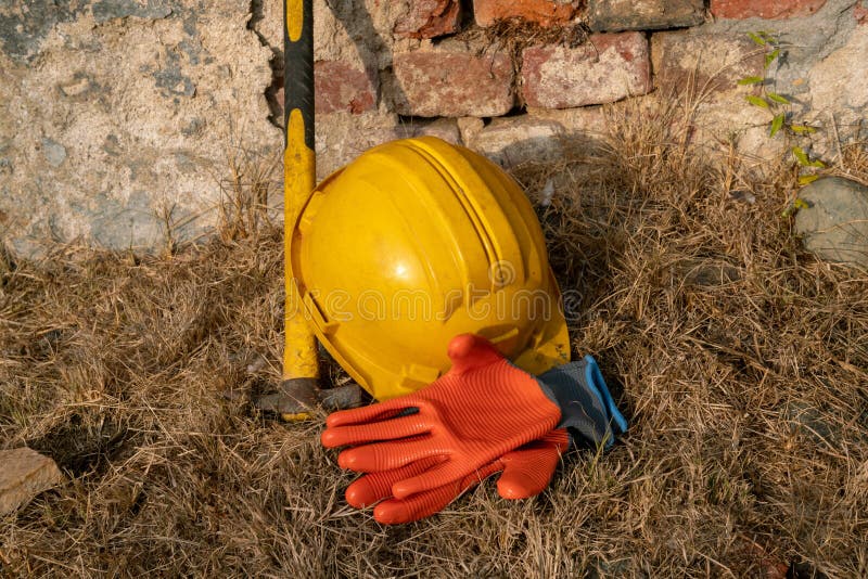 Work on Construction Sites: Symbol of Hard Work, Individual Protections ...