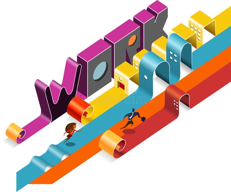 Work corner illustration stock vector. Illustration of colorful - 24291991