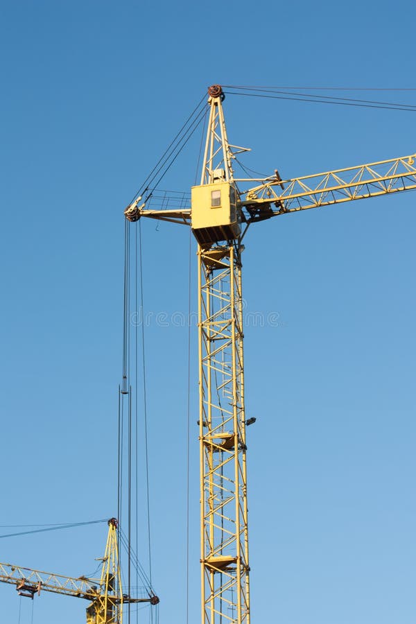 Work Crane at a Construction Site of Homes. Stock Photo - Image of city ...