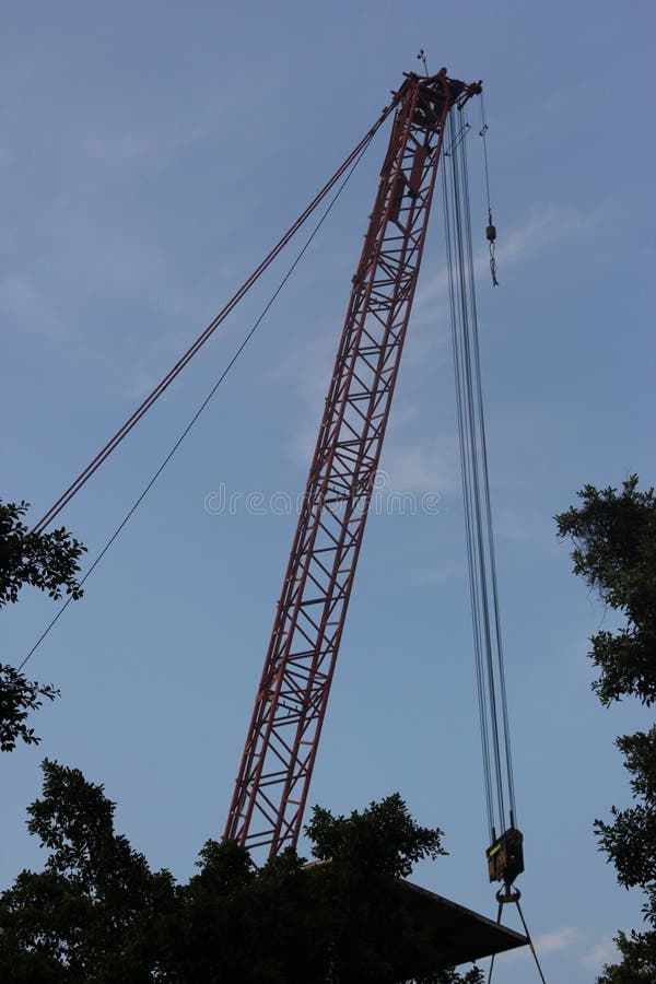 The work of crane stock image. Image of dusk, crane, industrial - 33622189
