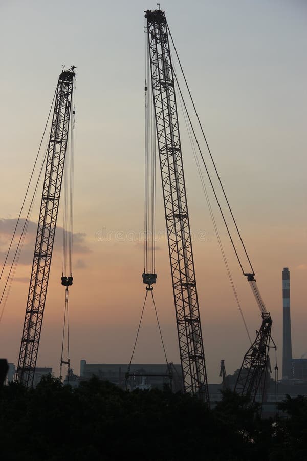 The work of crane stock image. Image of busy, crane, mechanical - 33622481