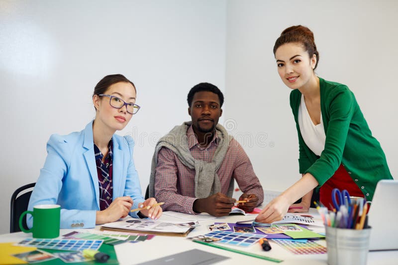 Work of creative designers stock image. Image of women - 92350975