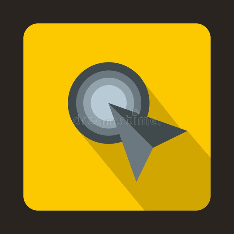 Work with Cursor Icon, Flat Style Stock Vector - Illustration of ...