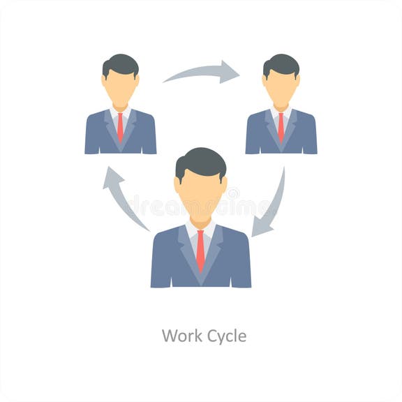 Work Cycle stock vector. Illustration of hierarchy, cycle - 264950010