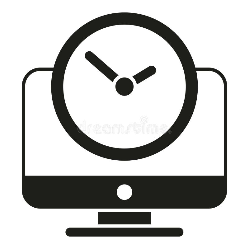 Work Data Time Icon Simple Vector. Computer Data Stock Vector ...